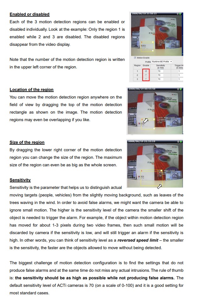How to Use Motion Detection in ACTi Cameras - NVR IPCAMERA SECURITY